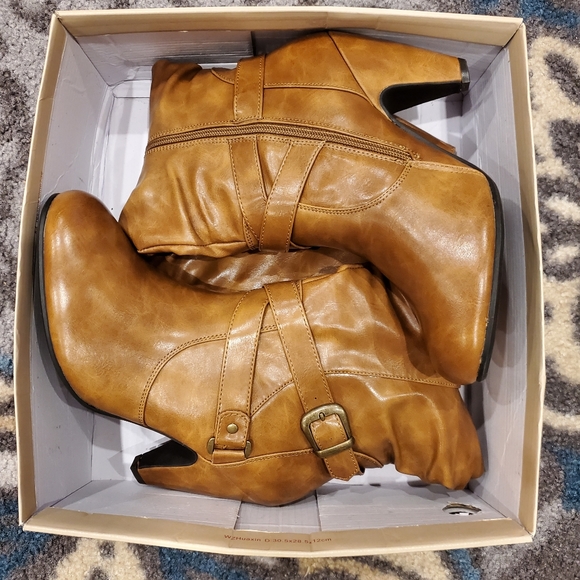 Jessica Cline | Shoes | Nib Jessica Cline Caramel Brown Boots Nib ...